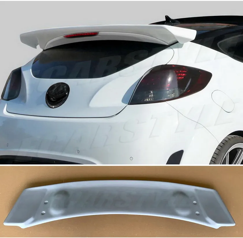 Hyundai Veloster Turbo Fiber Glass Spoiler Wing Grey Primer Rear Wing ...