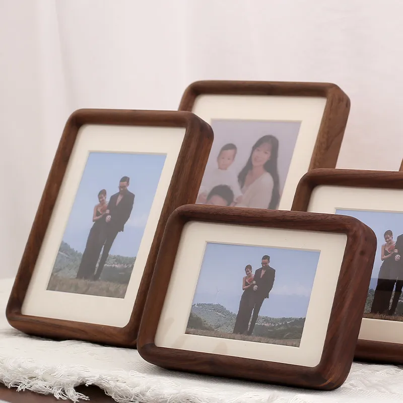 Family Tree Frames For Wall, Black Walnut Picture Frame With Rounded ...