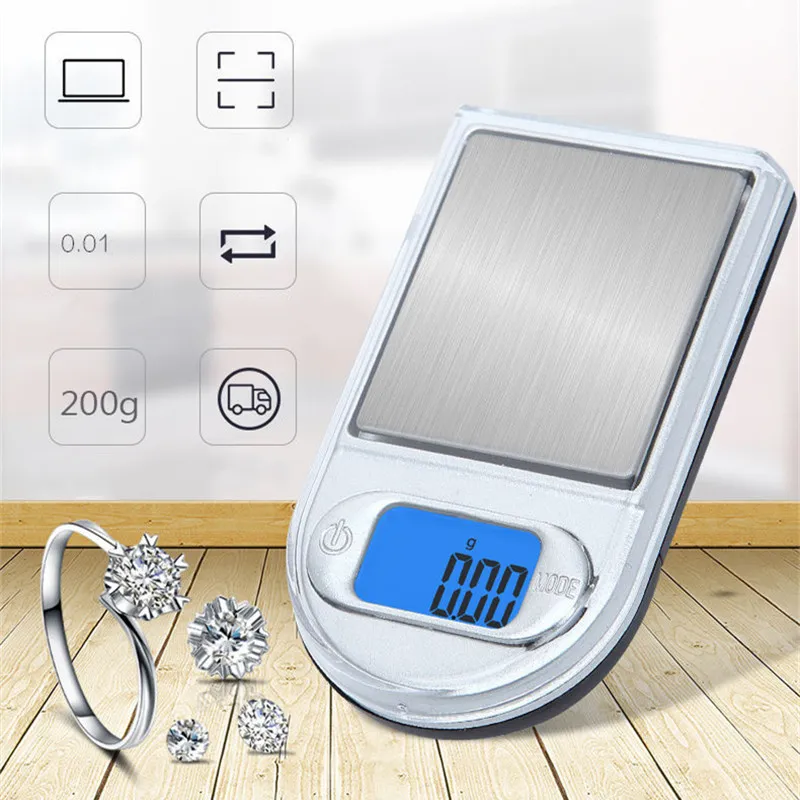 Mini Scales High Precision Digital Scale For Jewelry, Lightweight Pocket Gram Scale With LED ...