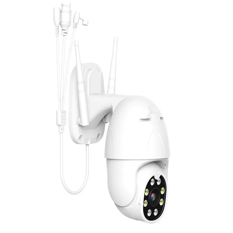 Smart Outdoor Security Camera - 1080P WiFi PTZ Dome, Auto Tracking, Two ...