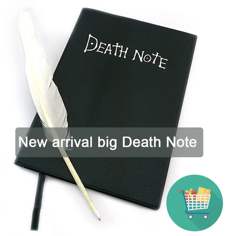 Anime Death Note Leather Notebook Set With Feather Pen, Good For ...