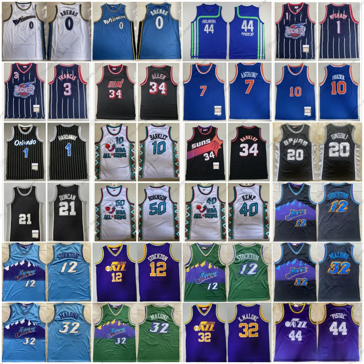Ja Morant Basketball Jersey McGrady Francis Iverson Ming Starks Anthony ...