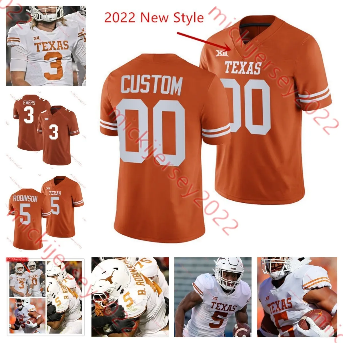 Jaden Alexis Texas Longhorn Jersey Paxton Anderson Junior Angilau Gus ...