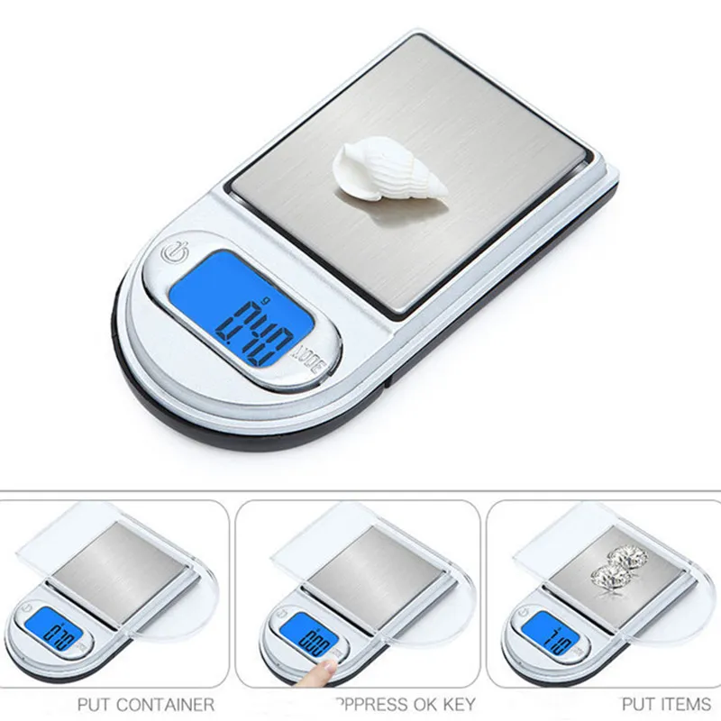 Mini Scales High Precision Digital Scale For Jewelry, Lightweight Pocket Gram Scale With LED ...