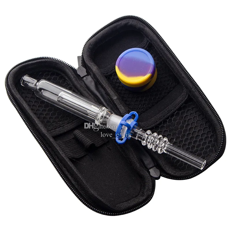 NC030 Glass Water Bongs Dab Rig Smoking Pipes Bag Set 10mm Titanium ...