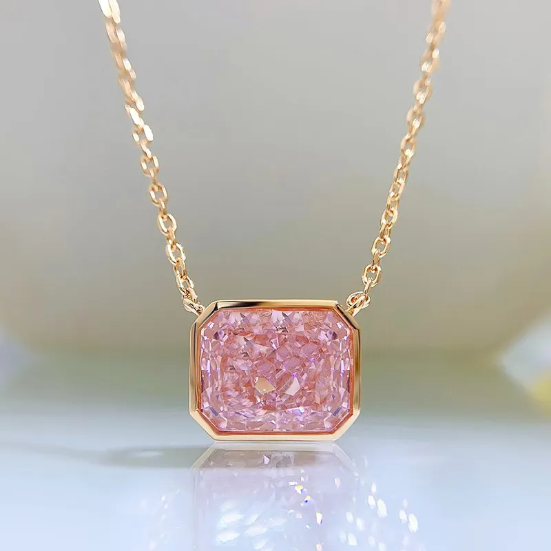 Handmade 925 Sterling Silver Pink Diamond Pendant Perfect For Weddings ...