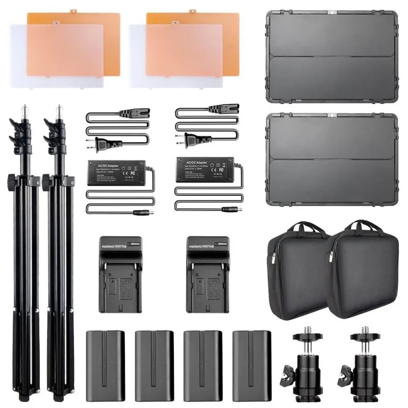 DHgate.com:2-Pack 600Pcs Studio Camera Photo Light Kit, 3200K/5500K ...