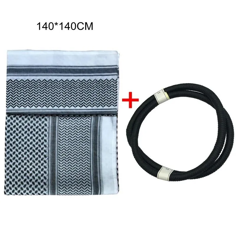 Keffiyeh Arab Arabic Head Scarf Male With Aqel Rope Headband Turban ...