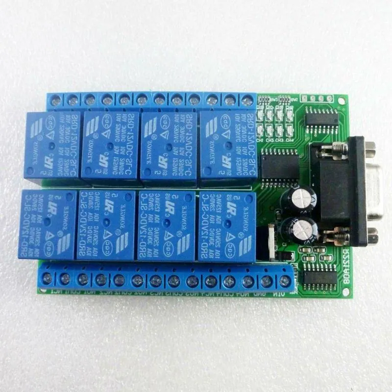 DHgate.com:DC 12V 8 Channel RS232 Relay Board: PC USB UART DB9 Remote ...