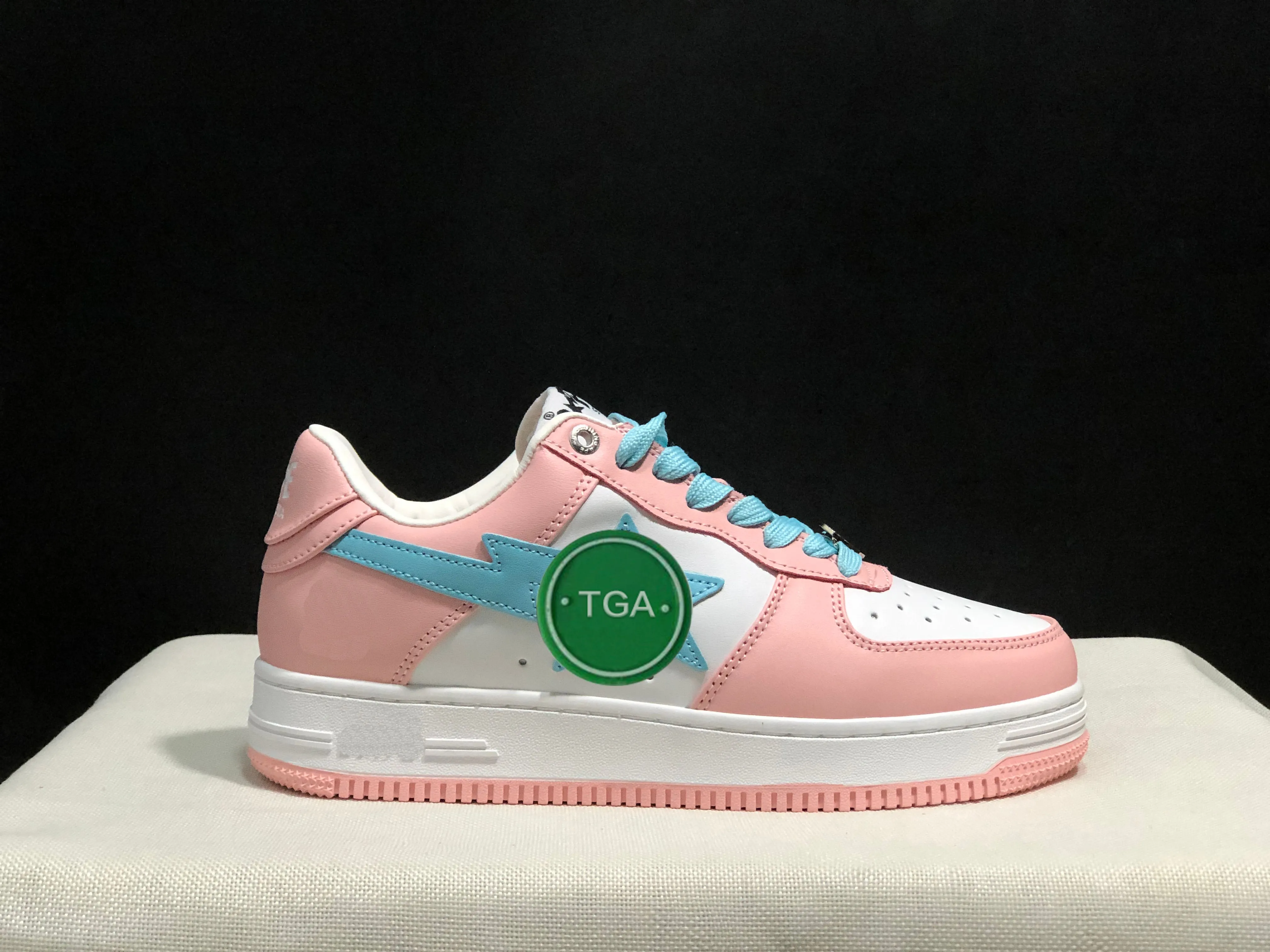 Bapestas Running Shoes Baped Platform Shoe STA Black White Blue Pink ...