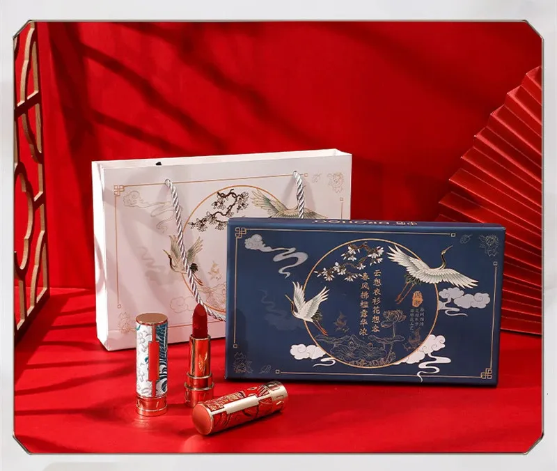 Chinese Style Lipstick Set - Carved Lipsticks, Long-Lasting Lip Tint ...