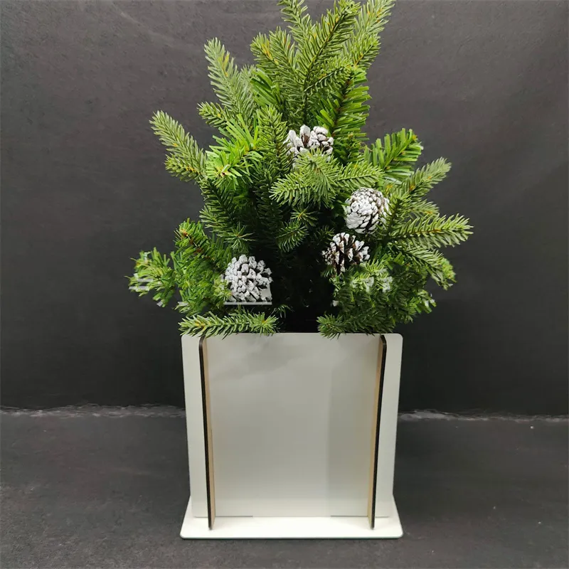 Transparent Flower Pots Sublimation MDF Flower Pot For Thermal Transfer ...