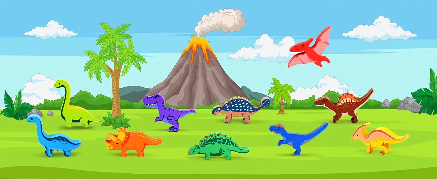 Dinosaur Balance Stacking Game - Wooden Montessori Toys for Kids ...