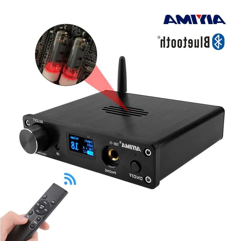 T5 6K4 Tube Preamp MC33078 Bluetooth Preamplifier HIFI OLED With Remote ...