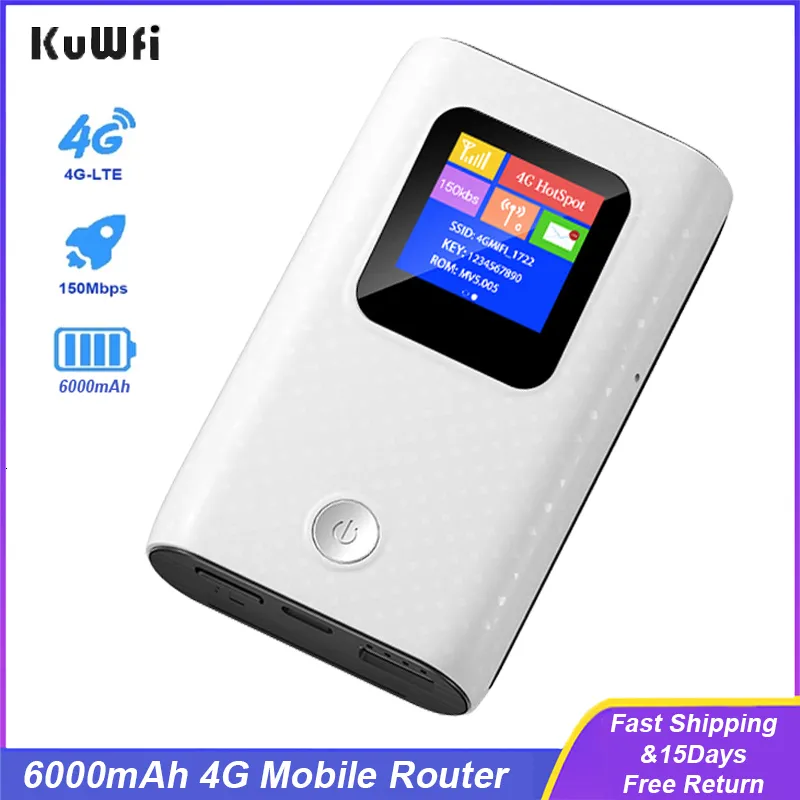 DHgate.com:4G LTE Mobile WiFi Router 6000mAh Portable Hotspot with Sim ...