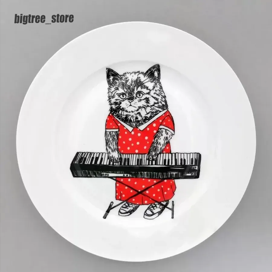 White Ceramic Plates: 8 Inch Sublimation Plates, 10 Inch Round Thermal ...