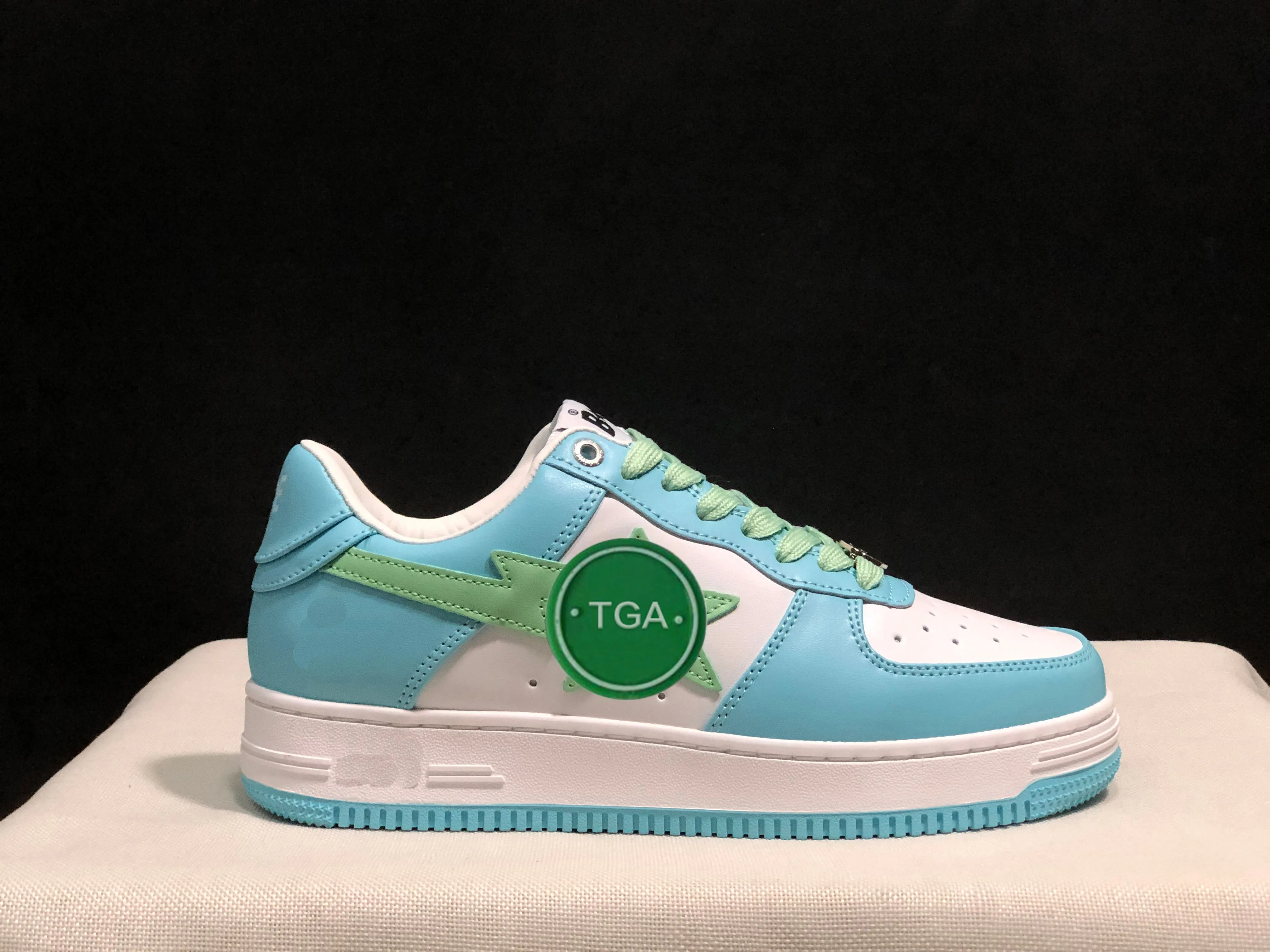 Bapestas Running Shoes Baped Platform Shoe STA Black White Blue Pink ...