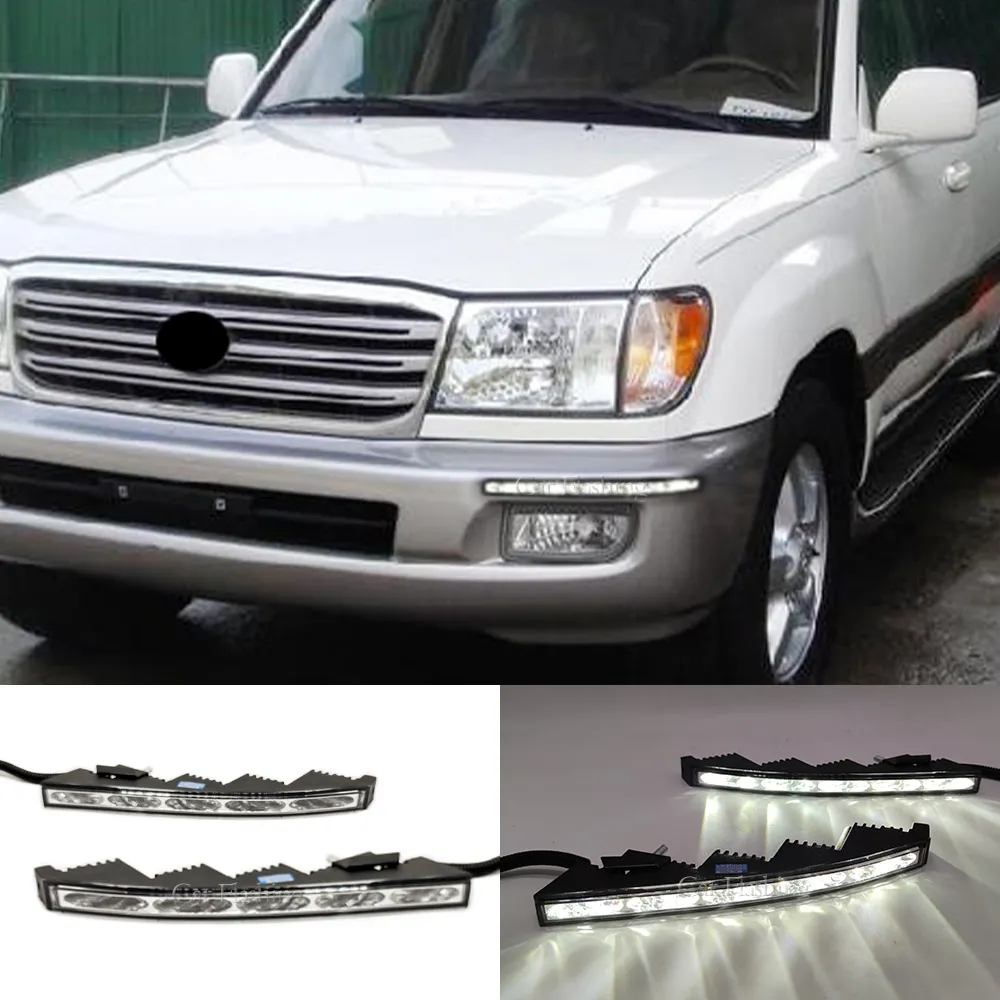 LED DRL Daylights For Toyota Land Cruiser FJ200 2008 2013 Front Bumper ...