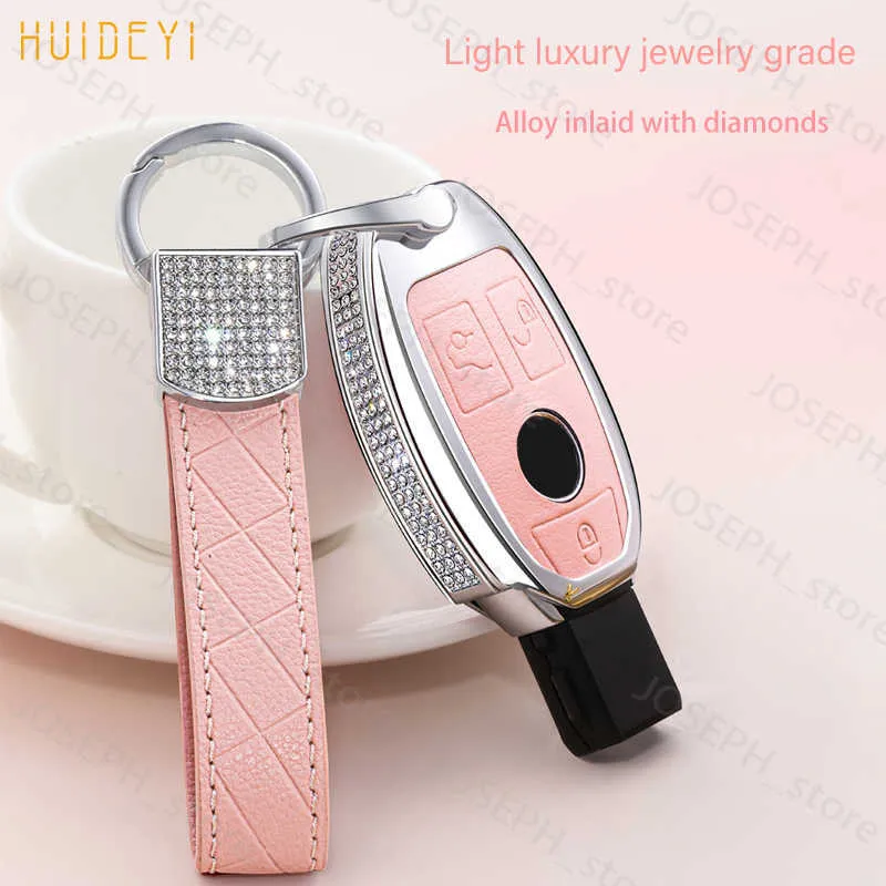 DHgate.com:Mercedes-Benz Leather Diamond Car Key Chain Cover Case ...