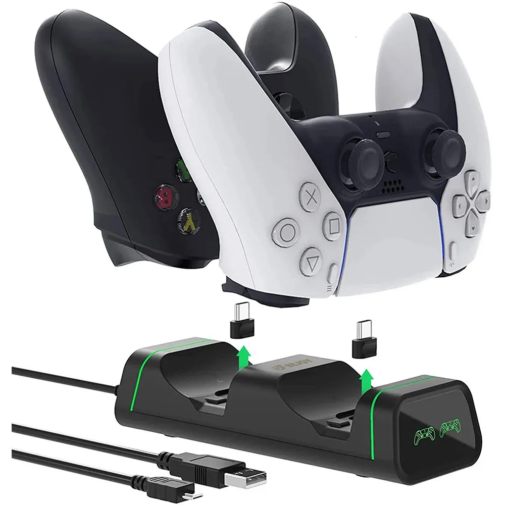 Chargers Dual Dock Charging Station Handle Controller Charger Stand ...