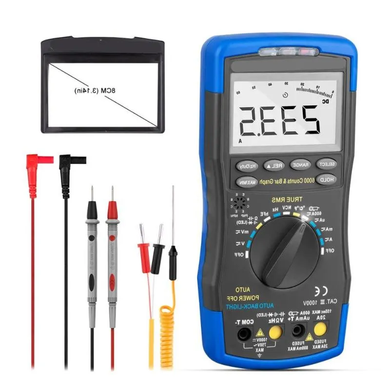 Autorange Digital Multimeter: True RMS AC/DC Voltage, Current ...