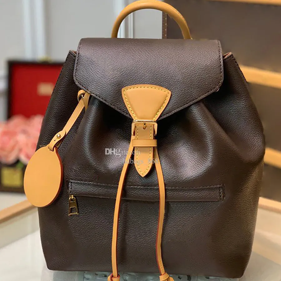 Genuine Leather Designer Backpack With Bucket Bag 33CM Size, Luxury ...