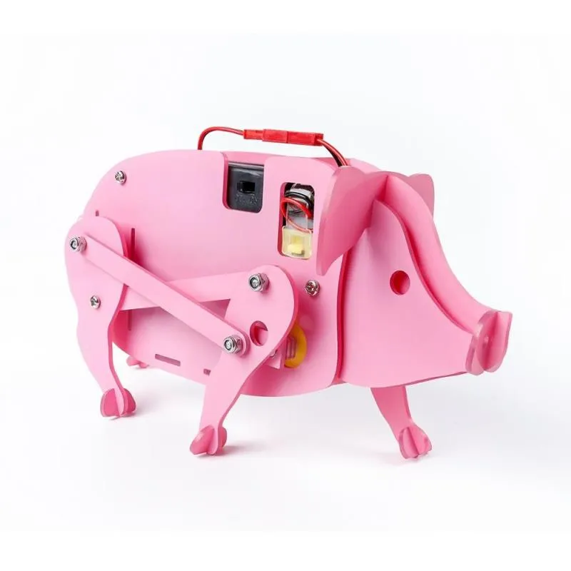 Robot Building Toy, Bionic Pig DIY Assembly Kit Educational STEM Toy ...