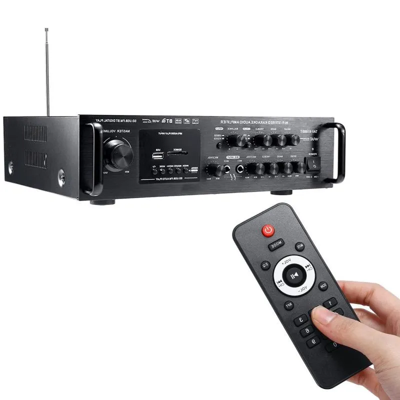 2000W Wireless Bluetooth Amplifier - Digital Stereo Receiver, FM/USB/SD ...