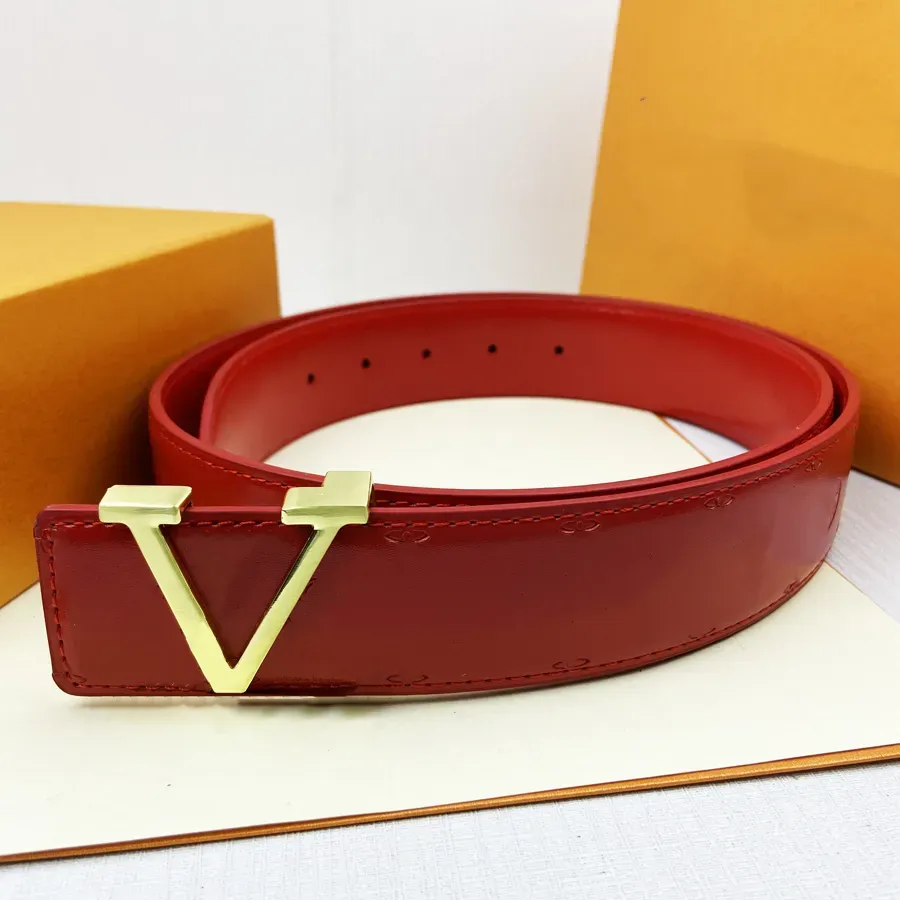 Designer Red Leather Belt for Women and Men | Fashion Letters Waistband ...