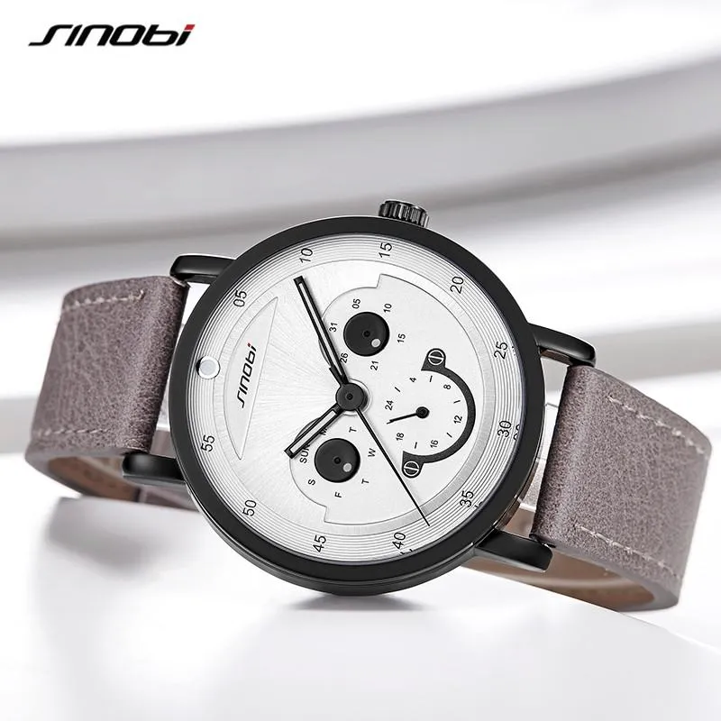 Chinese Watches Men's SINOBI Watch Monkey Face Leather Analog Quartz ...