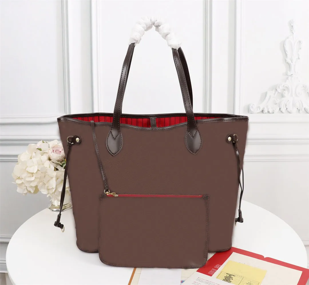 Brown Leather Designer Tote Bag With Color Matching Pattern For Women ...
