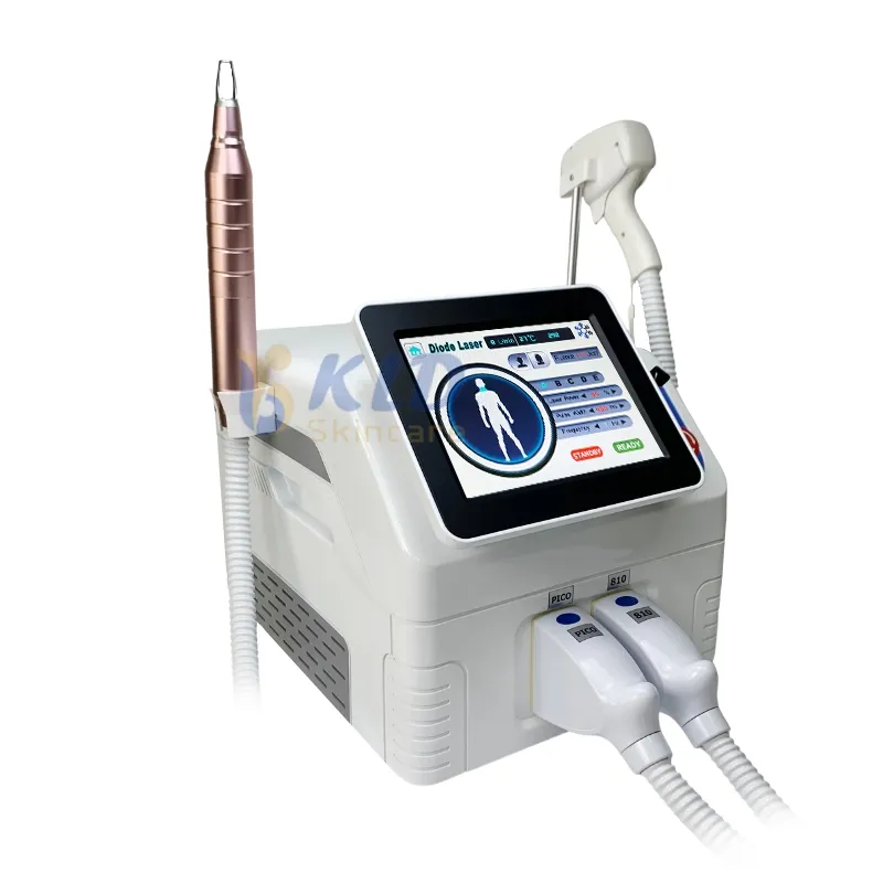 Diode + Nd Yag Laser Machine Épilateur Épilateur Visage Électrique ...