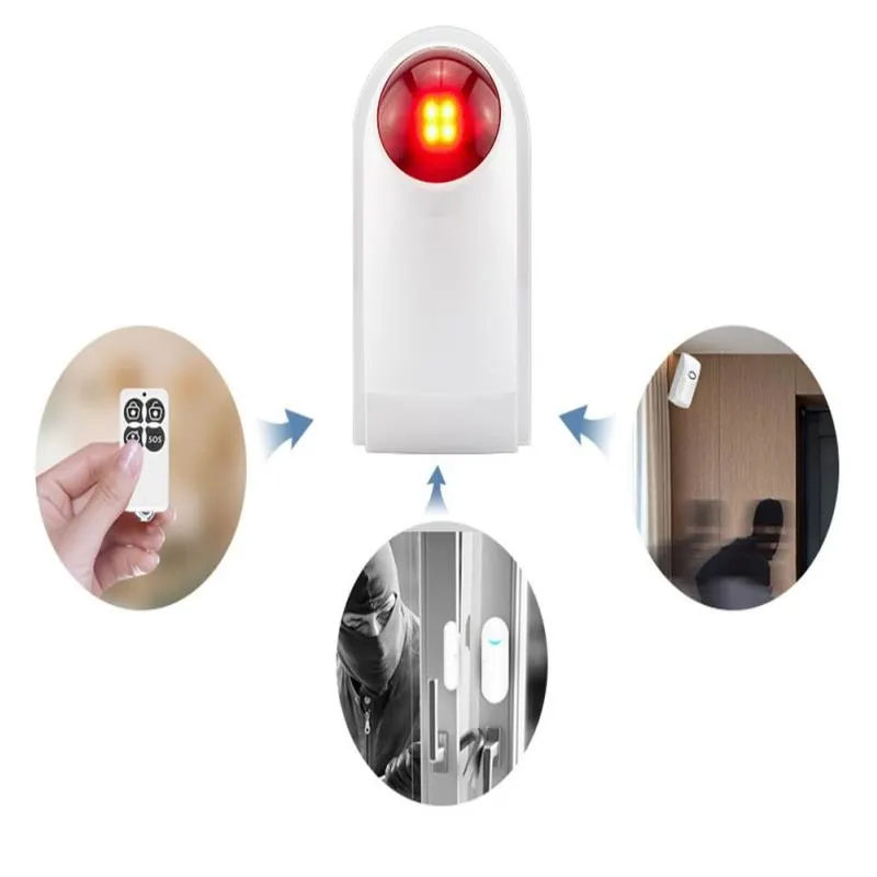 Wireless Outdoor Siren: 130dB Waterproof Strobe Alarm for Home Security ...