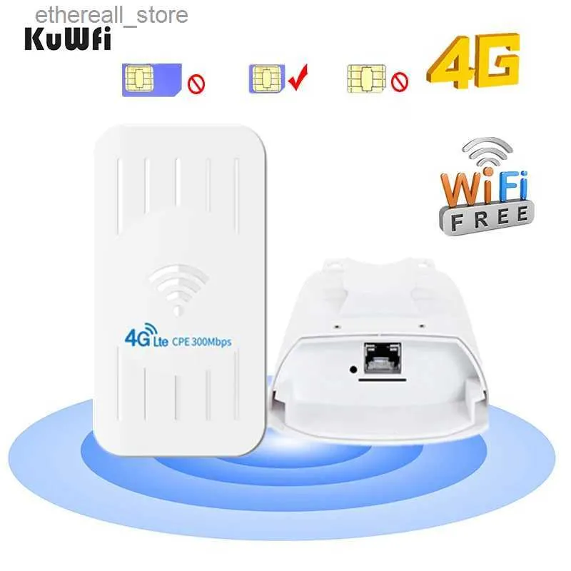 Enrutadores KuWFi Outdoor 4G CPE Router FDD/TDD 3G/4G Wifi Tarjeta SIM 300Mbps Repetidor Wifi ...