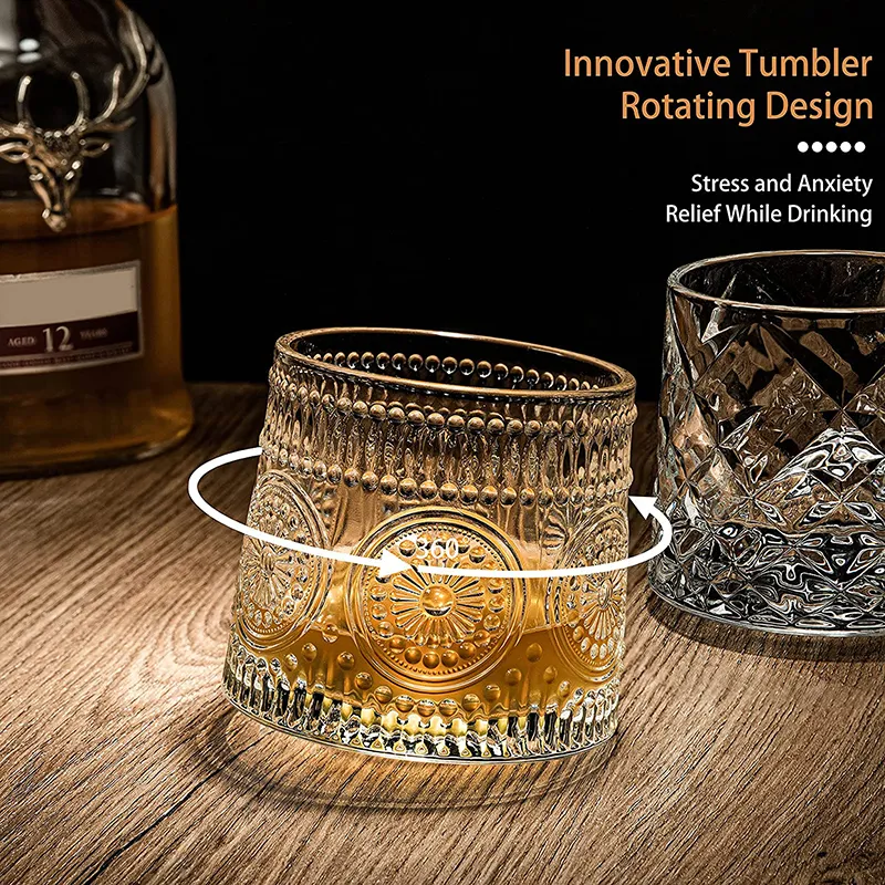 Duralex Picardie Glass Tumblers Rotating Whisky Glass ...