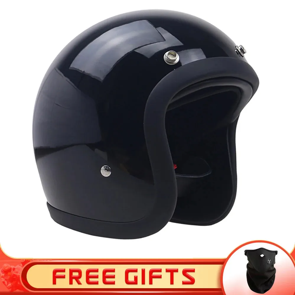 DHgate.com:Retro Fiberglass Open-Face Motorcycle Helmet for Vintage ...