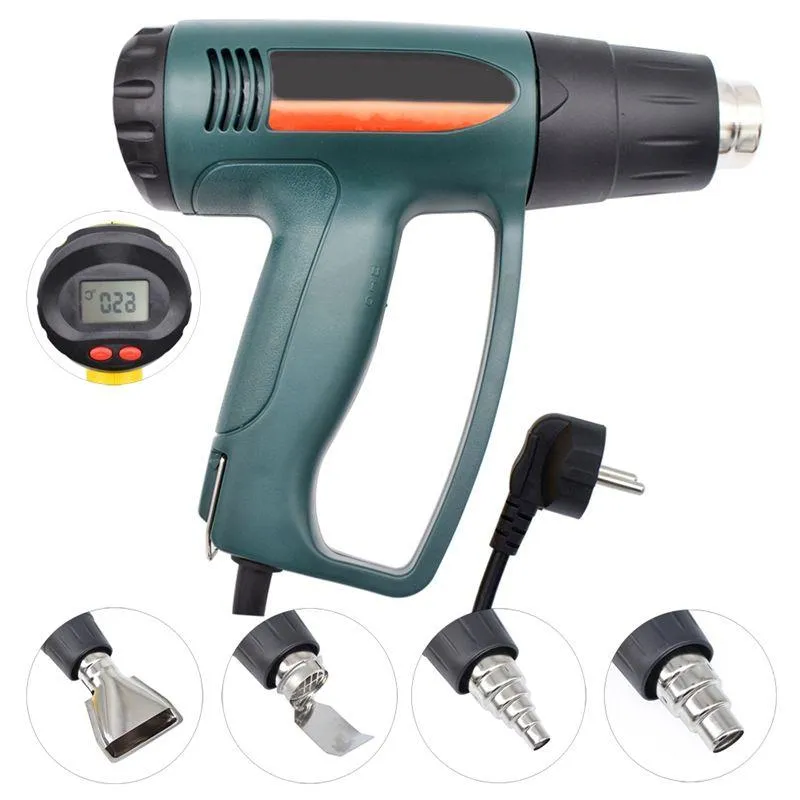 2000W Industrial Hot Air Gun - Adjustable Temperature Heat Gun with LCD ...
