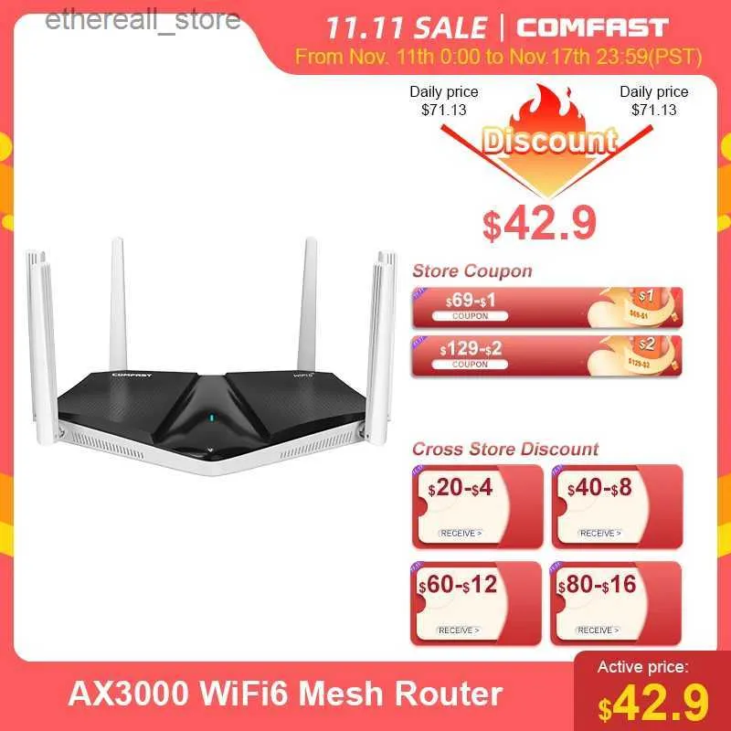DHgate.com:Wi-Fi 6 Mesh Router, AX3000 Dual Band Gigabit Wireless ...