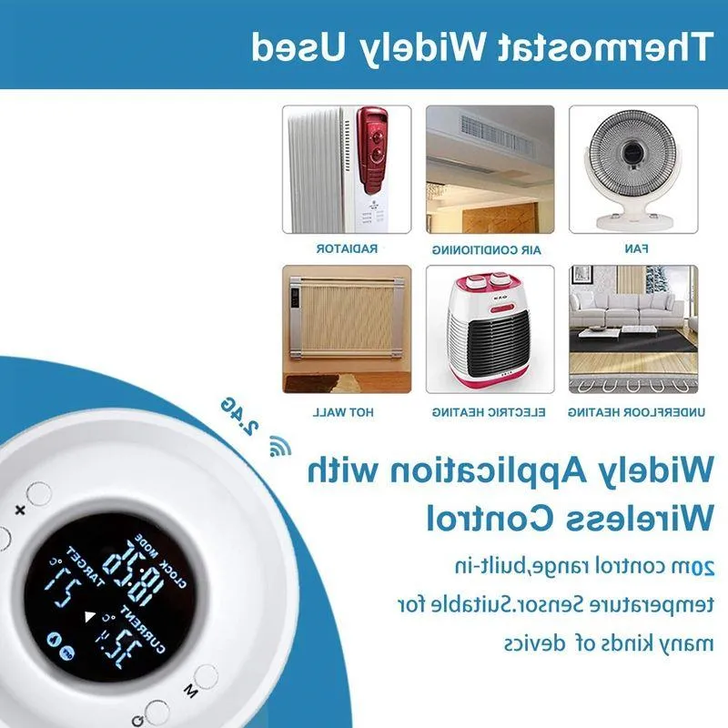 DHgate.com:Programmable Room Temperature Controller, RF Wireless ...