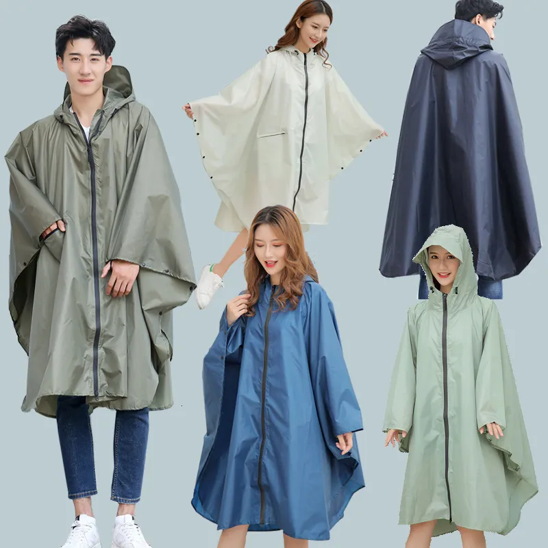 Knee Length Raincoat Womens Big Size Cloak Raincoat Breathable Women ...