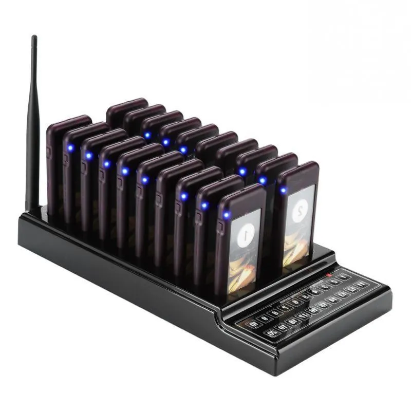 Restaurant Pager Wireless Calling System with 20 Channels and 1KM Range ...