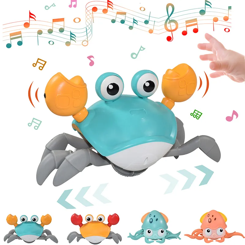 Electric/RC Animals Kids Induction Escape Crab Octopus Crawling Toy ...