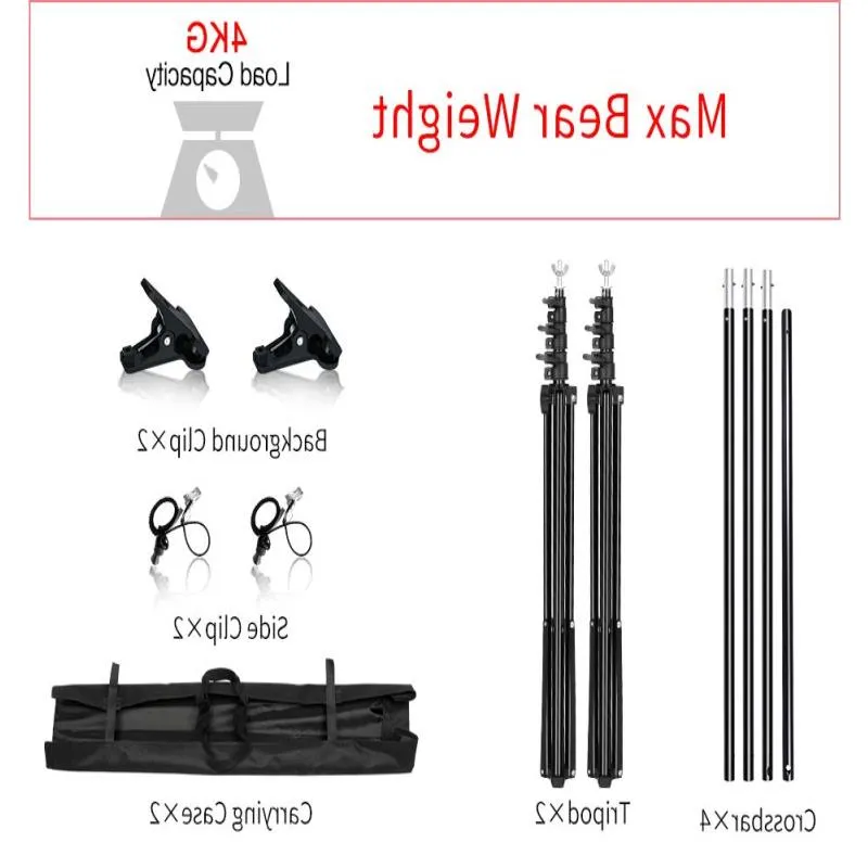 Portable Photo Studio Backdrop Stand Kit - Adjustable Photography ...