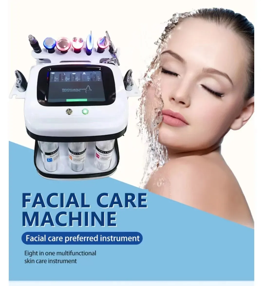 8-in-1 Small Bubble Facial Machine - Deep Cleansing, Aqua Peeling ...