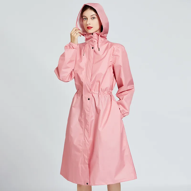 Waterproof Raincoat Jacket - Mid-Length Windbreaker for Men & Women ...
