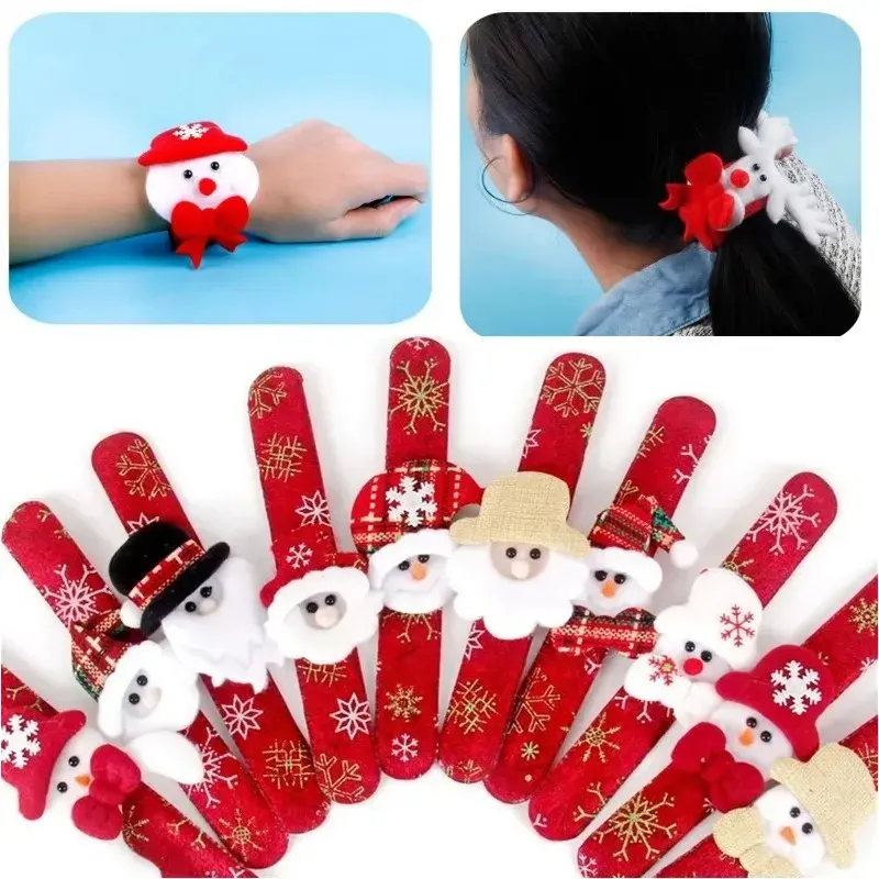 Wholesale Flannel Christmas Slap christmas bracelets for Kids - Snowman ...