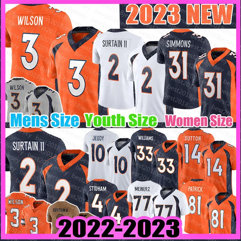 Jerry Jeudy Football Jersey Russell Wilson Pat Patrick Surtain II ...