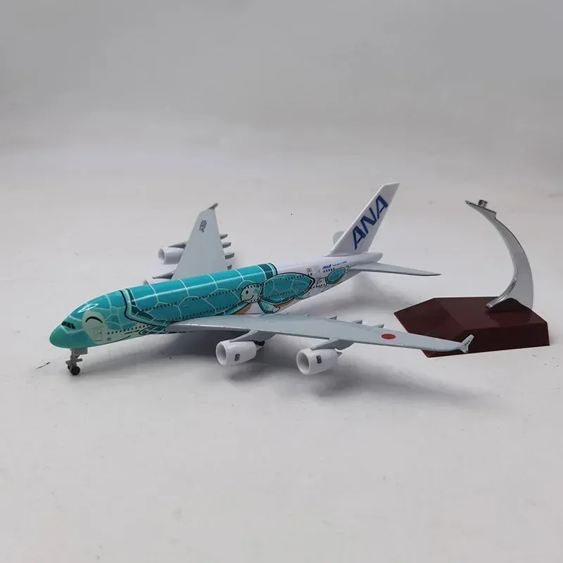 Diecast Model Of A380 ANA Turtle Airlines Airplane With Landing Gears ...