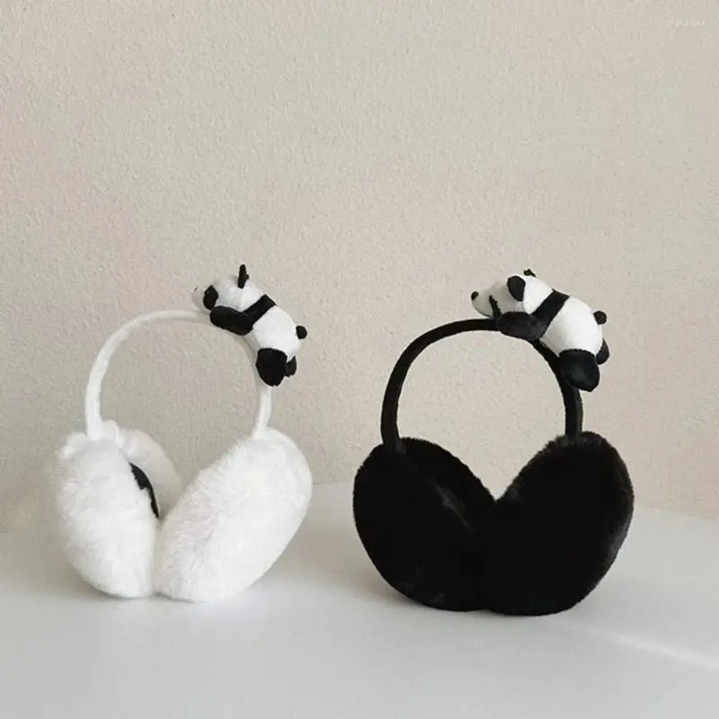 Cute Panda Earmuffs - Soft Plush Winter Ear Warmers for Women, Cold ...