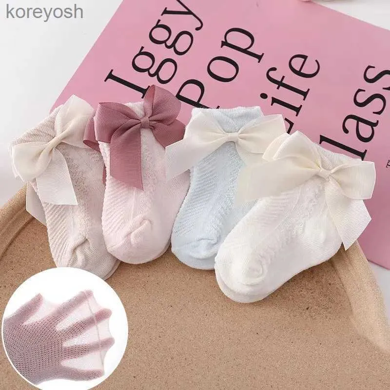 Baby Girl Socks - Summer Mesh, Bowknot, Soft Cotton, Newborn to Toddler ...